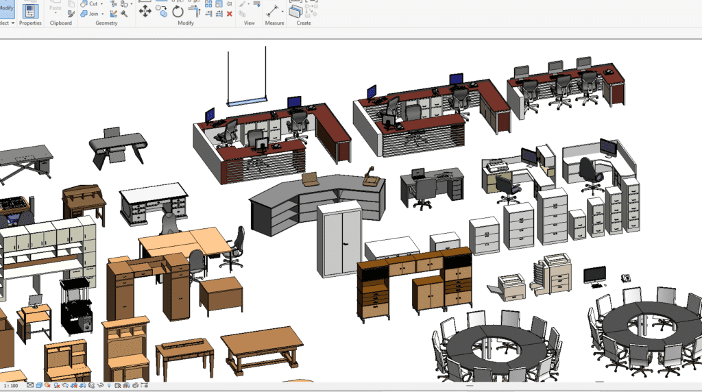 121 Offices Revit Families.rfa