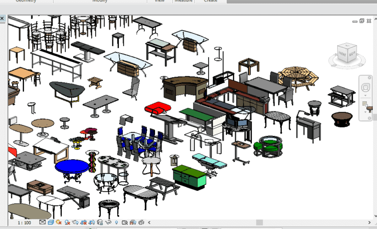 239 Models Tables Revit families.rfa - Mahelak