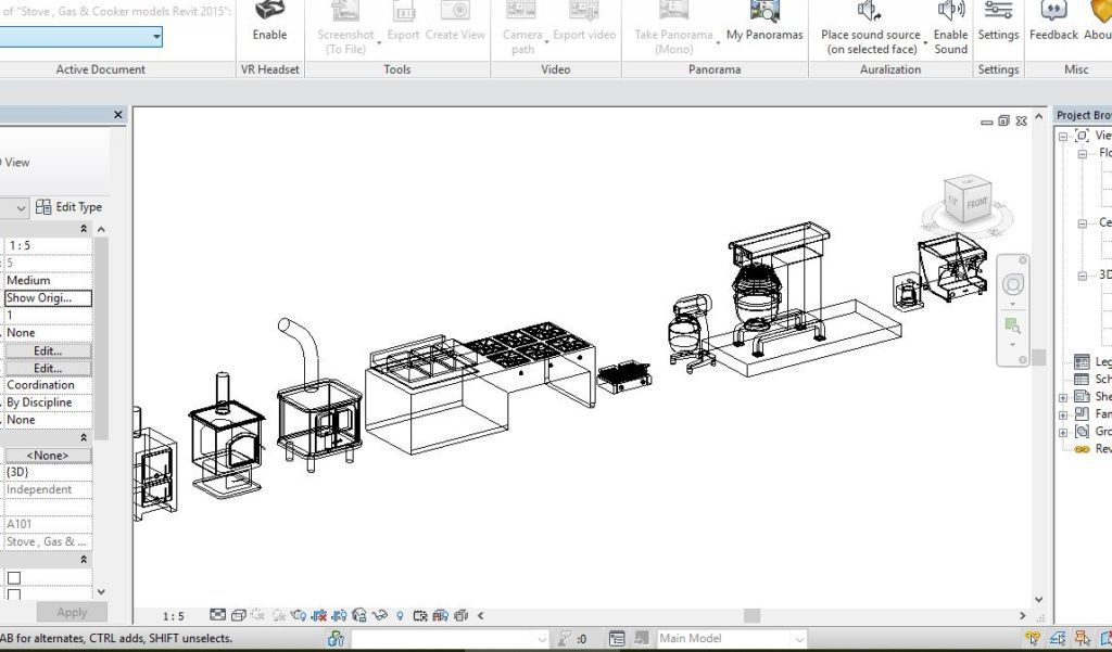 29 Stove ,Gas ,Equipment & Cooker Revit families.rfa - Mahelak