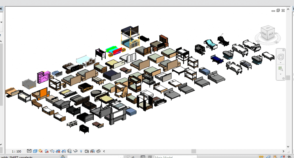 82 (beds models & Patient beds) revit family.rfa - Mahelak