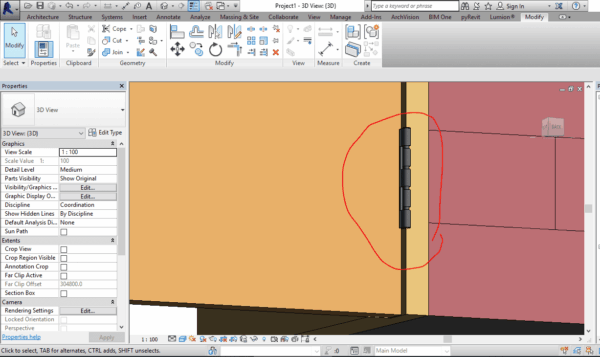 Single door revit family.rfa (3d rotated & full parameter)