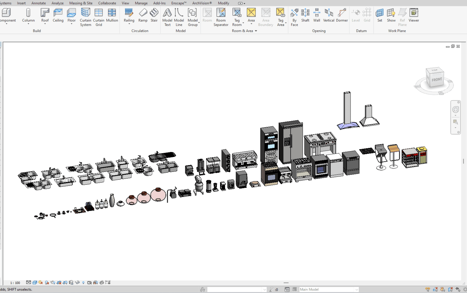Kitchen Components Revit families