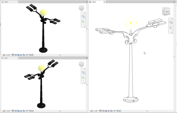 Double Lighting Pole Revit.rfa
