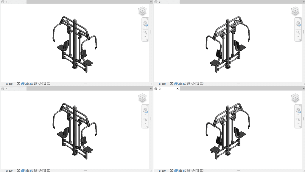 Fitness Chest Press Model Revit File (.rfa) | 3D Revit 2019