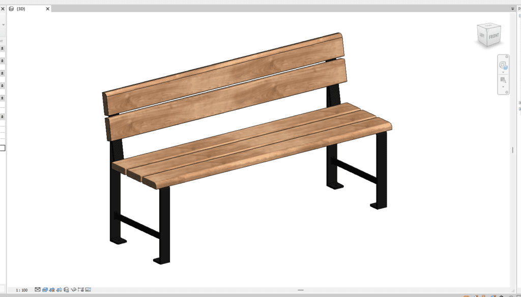 Garden Outdoor Sofa Revit Model | 3D Revit 2019.rfa