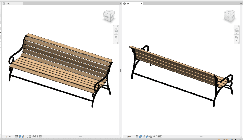 Picnic Garden Chair Revit Model | 3D Revit 2019.rfa