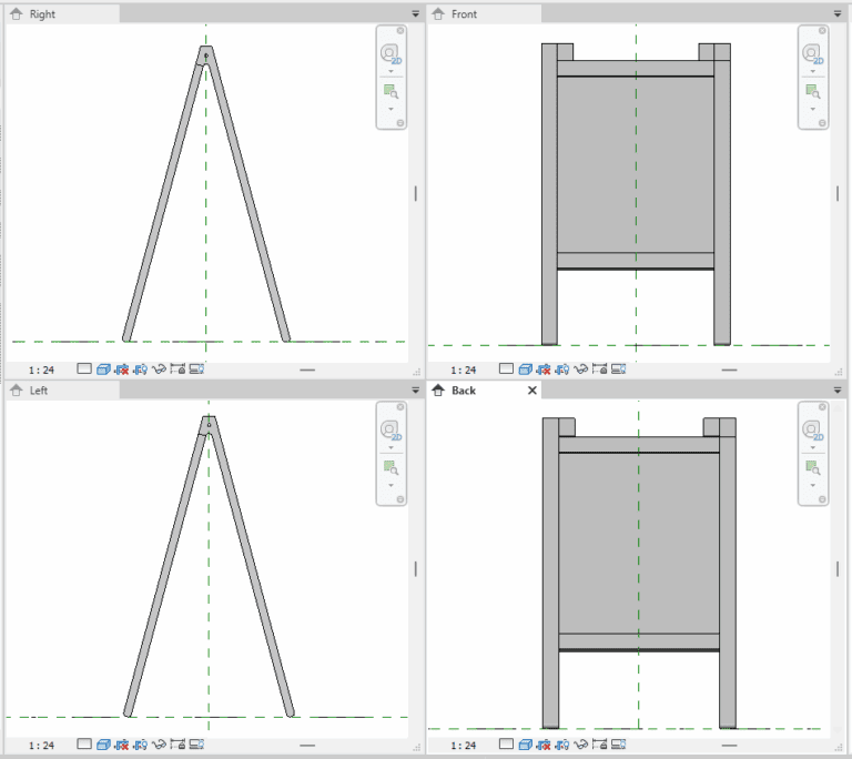 A-Frame Chalkboard Sign Revit Family Sandwich Board BIM Download