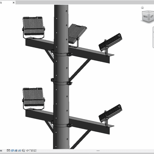 Double Lighting Pole Revit.rfa