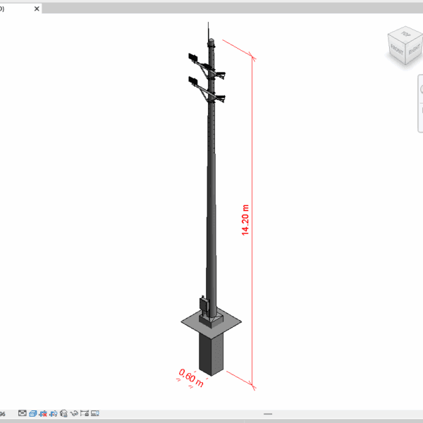 Double Lighting Pole Revit.rfa
